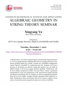 2d N=(0,1) gauge theories, Spin(7) orientifolds and triality - CMSA