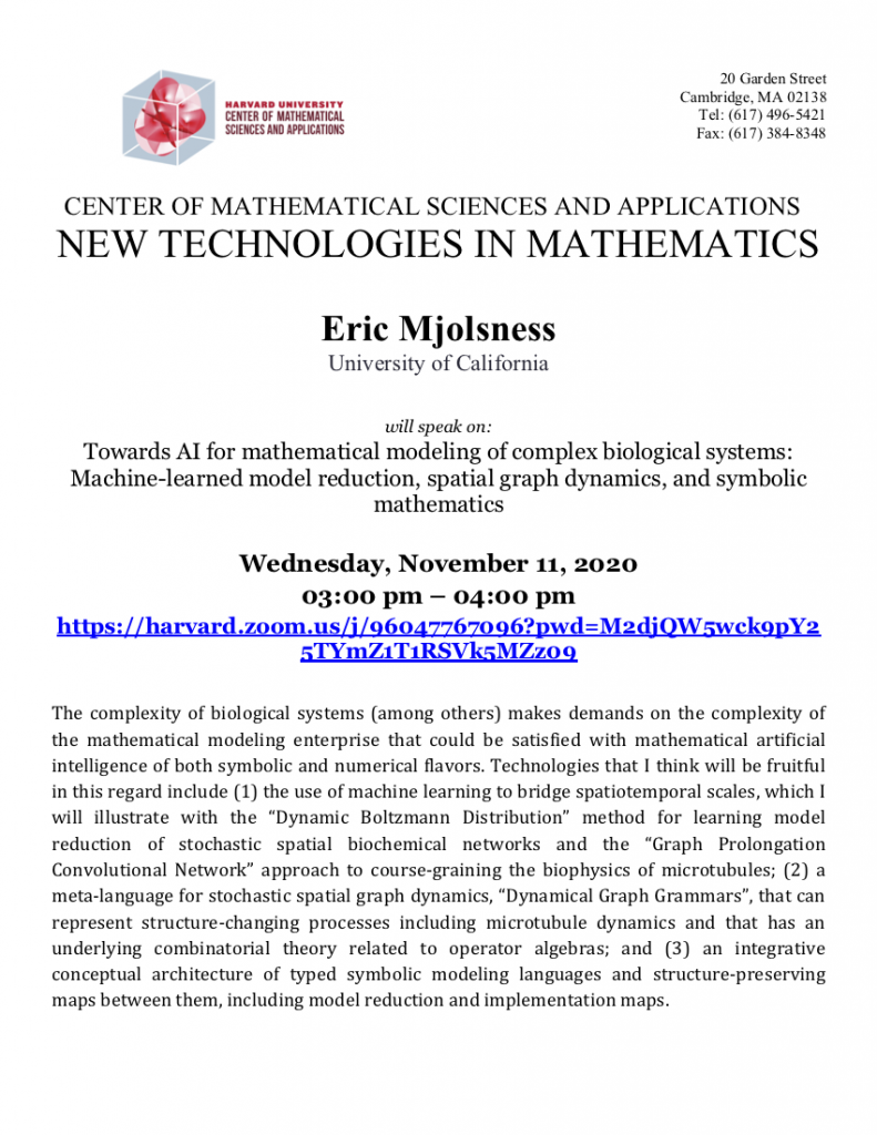 Towards AI for mathematical modeling of complex biological systems: Machine-learned model ...