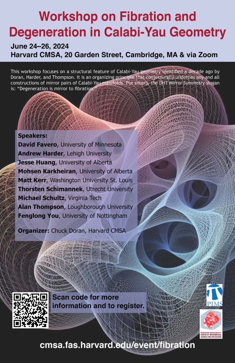 Workshop on Fibration and Degeneration in Calabi-Yau Geometry - CMSA