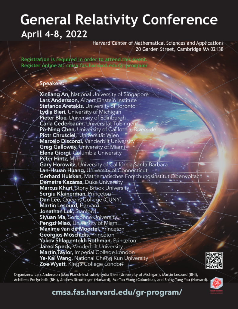 General Relativity Conference - CMSA