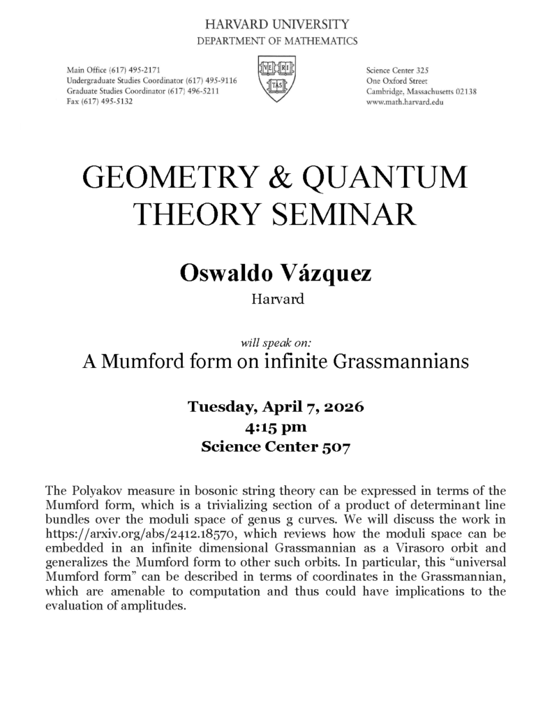 Past Events from March 31, 2026 – October 13, 2026 › Colloquia ...
