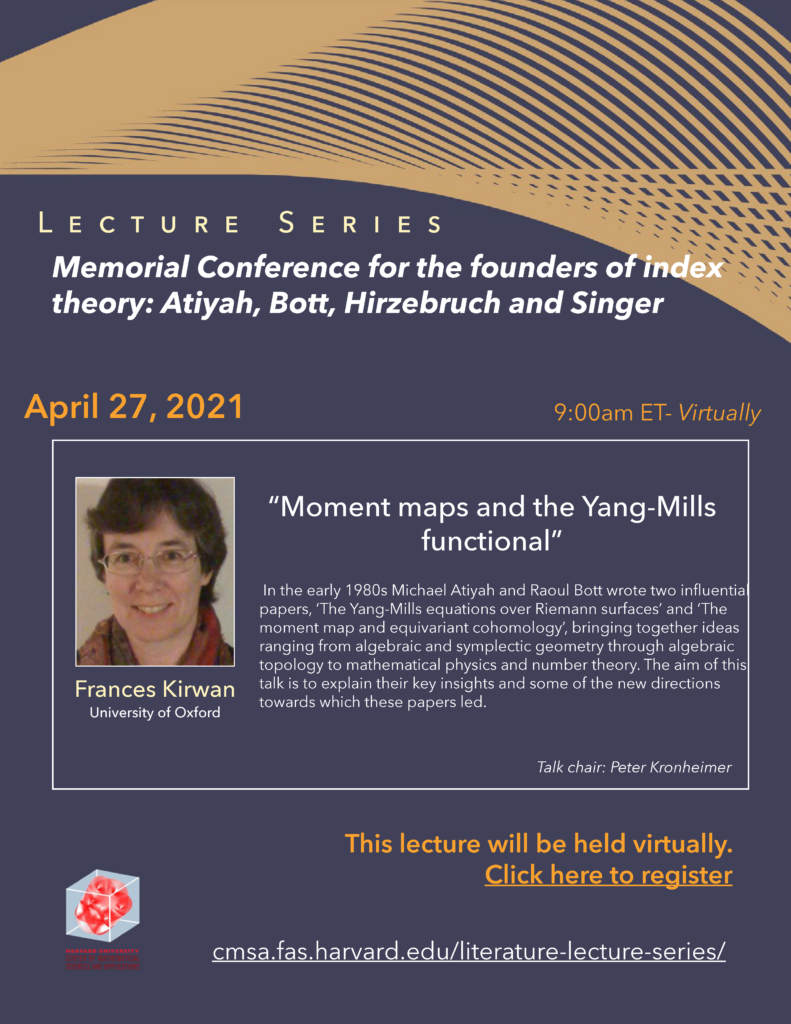 Cmsa Math Science Literature Lecture Moment Maps And The Yang Mills Functional Cmsa