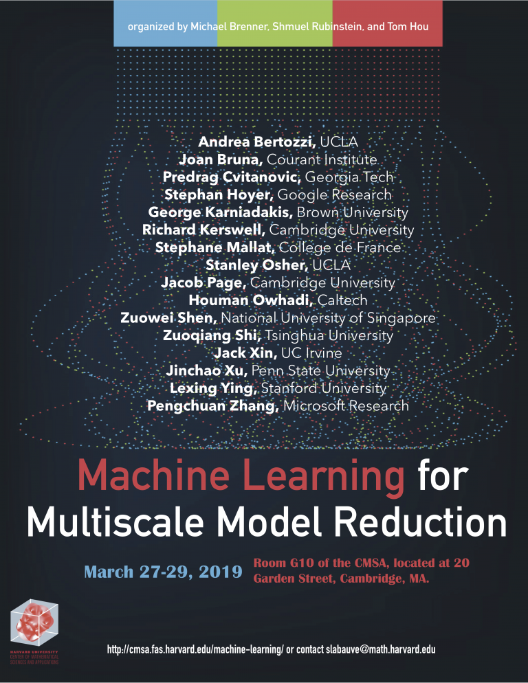 Machine Learning for Multiscale Model Reduction Workshop - CMSA