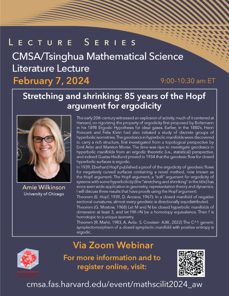 CMSA/Tsinghua Math-Science Literature Lecture: Amie Wilkinson - CMSA