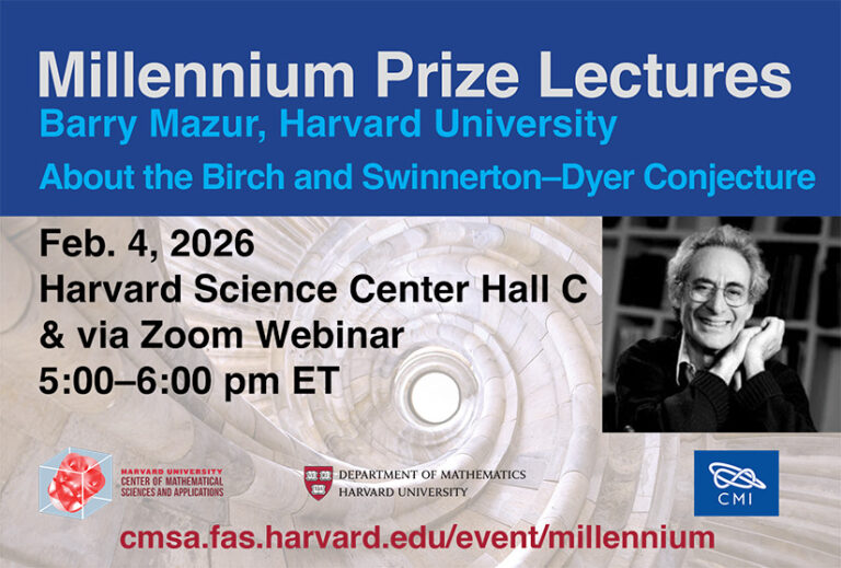 Special Lectures - CMSA