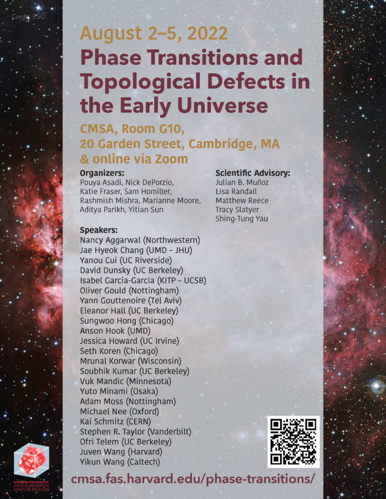 Phase Transitions and Topological Defects in the Early Universe - CMSA