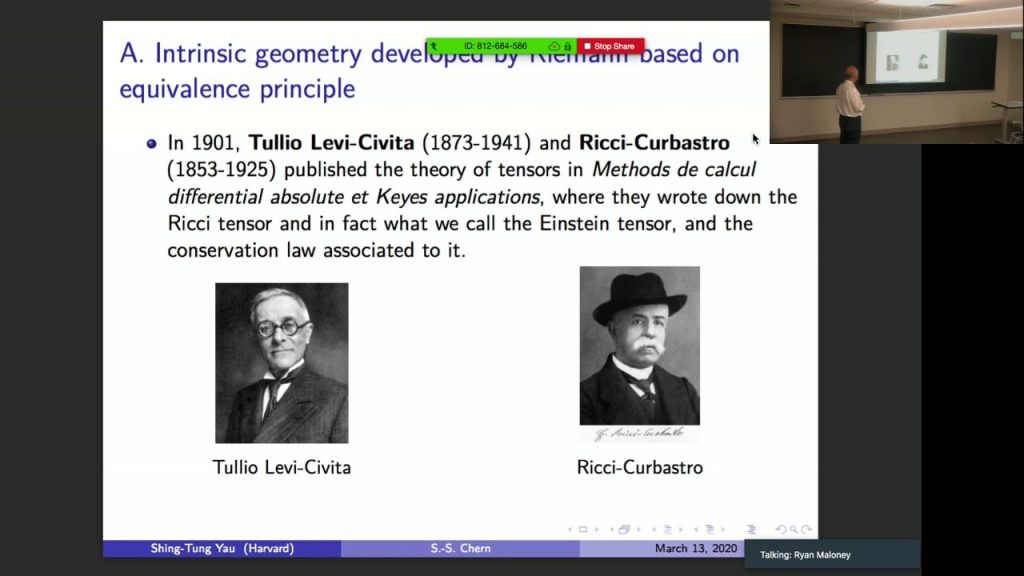 Shing-Tung Yau | Shiing-Shen Chern as a Great Geometer of 20th Century ...