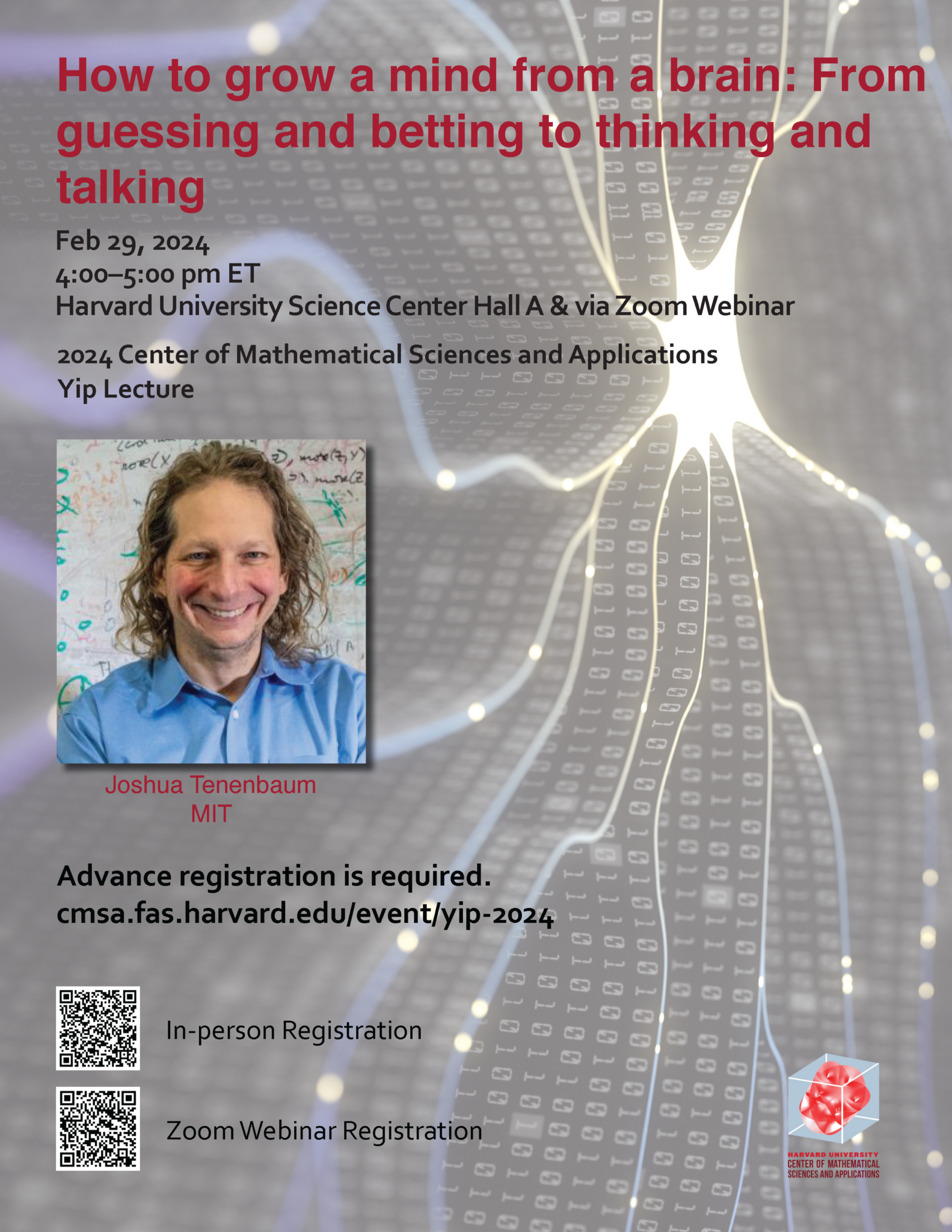 Fourth Annual Yip Lecture | Josh Tenenbaum | How to grow a mind from a ...